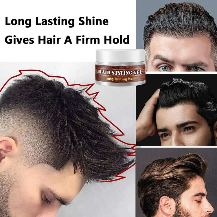 Biosmooth Men's Hair Styling Hair Gel For Men, All Day Hold for Glossy ...