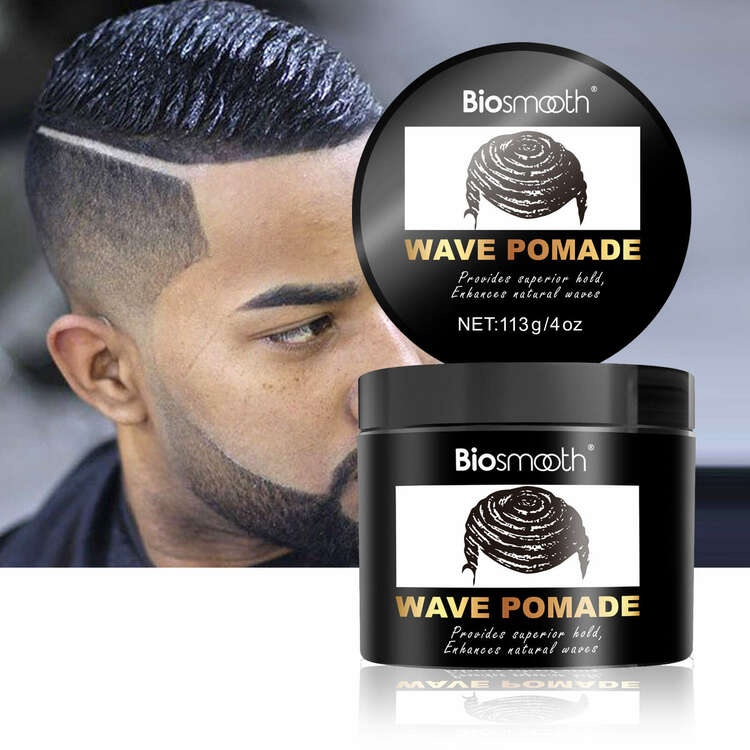 Wave Pomade for Men's Strong Hold and Layered Waves - Easy Wash Hair ...