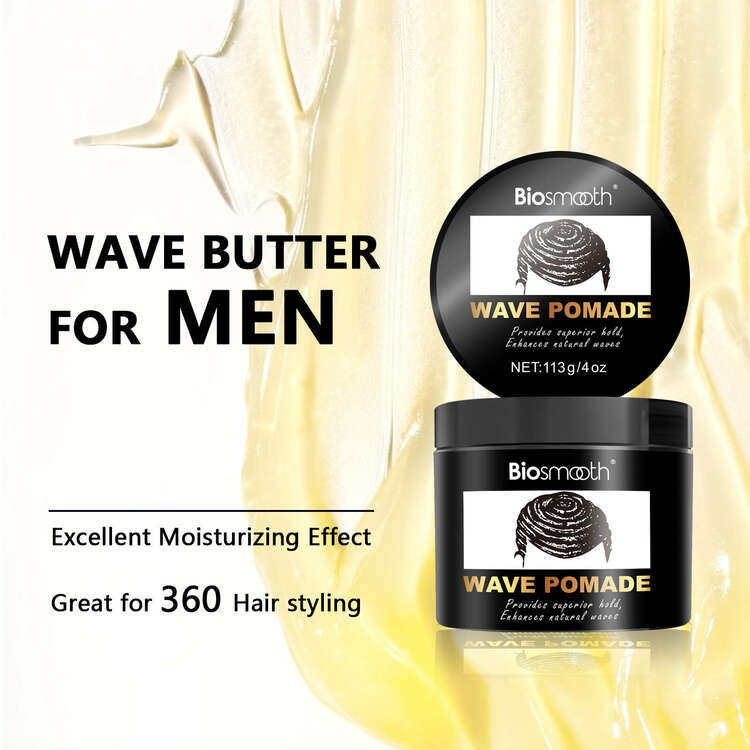 Wave Pomade for Men's Strong Hold and Layered Waves - Easy Wash Hair ...