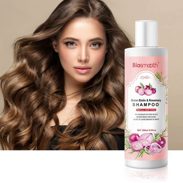 Biosmooth Onion Biotin and Rosemary Shampoo for Stronger, Thicker and ...