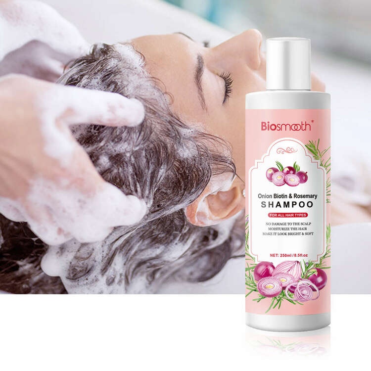 Biosmooth Onion Biotin and Rosemary Shampoo for Stronger, Thicker and ...
