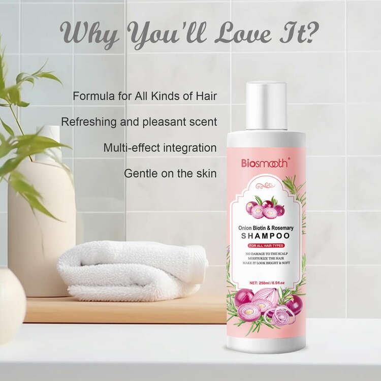 Biosmooth Onion Biotin and Rosemary Shampoo for Stronger, Thicker and ...