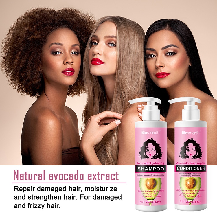 Biosmooth Avocado Shampoo And Conditioner Set Moisturizing With Shea ...